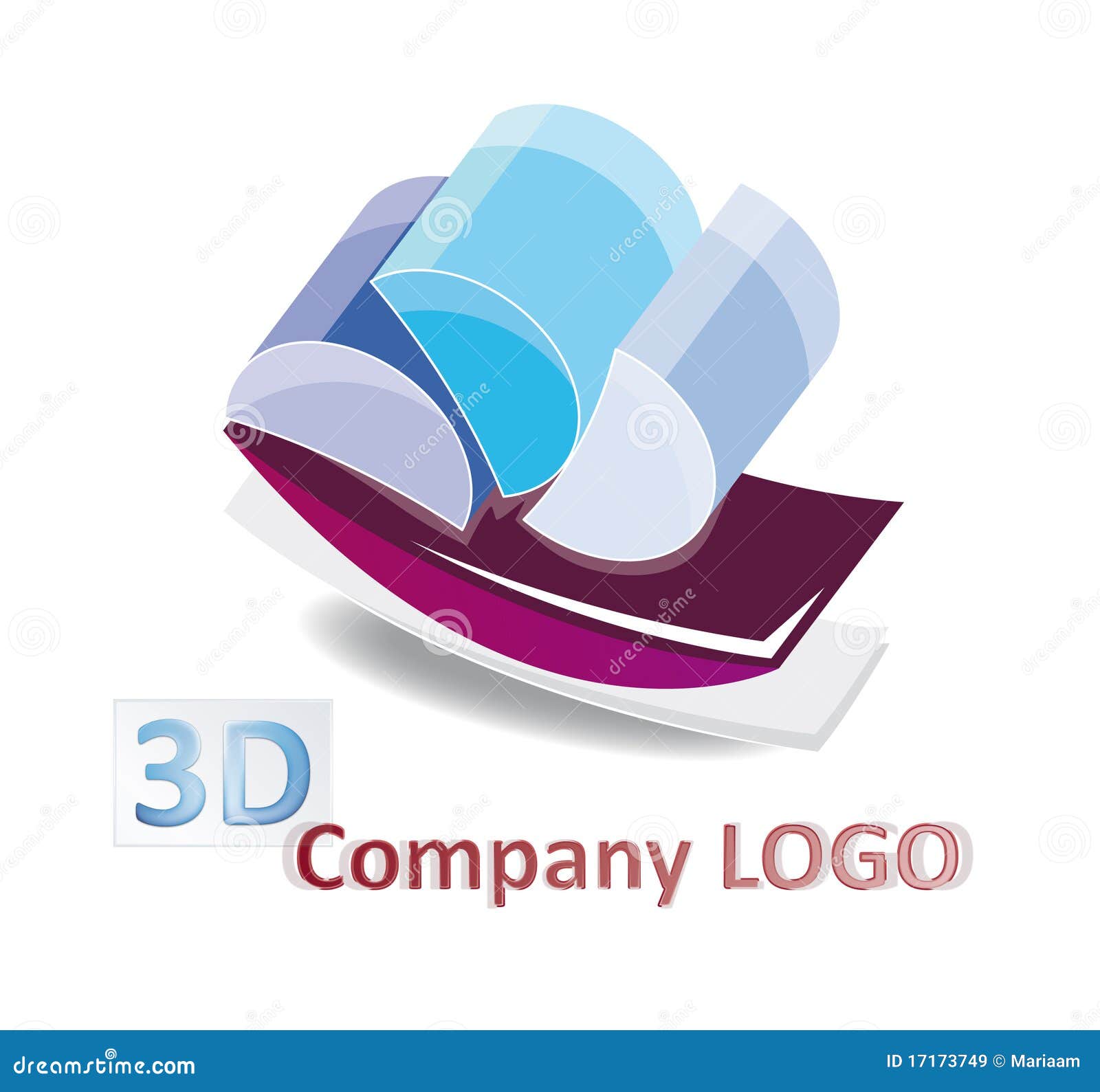 Abstract 3d logo stock illustration. Illustration of rendering - 17173749
