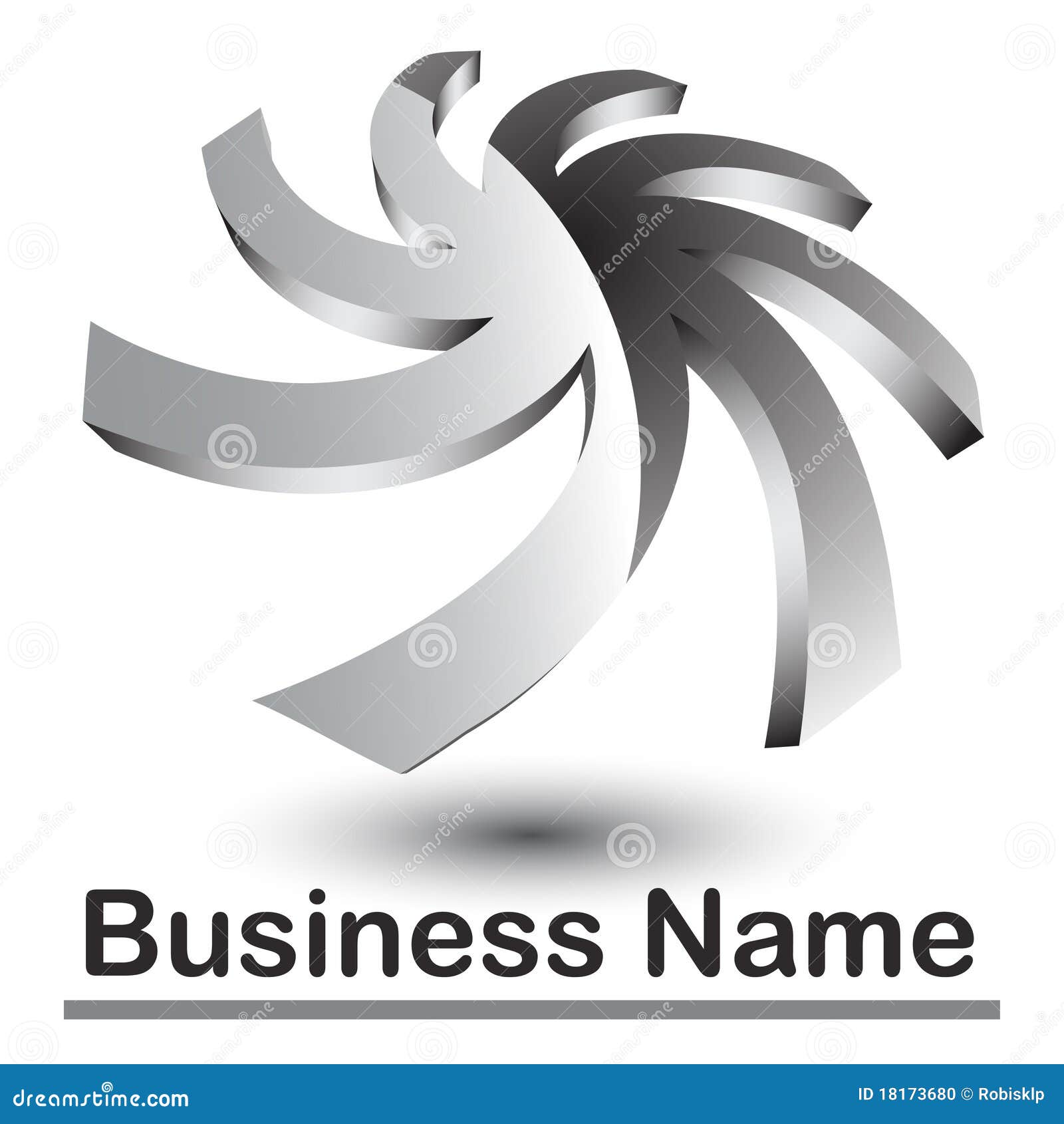 Abstract 3d logo stock vector. Illustration of metallic - 18173680