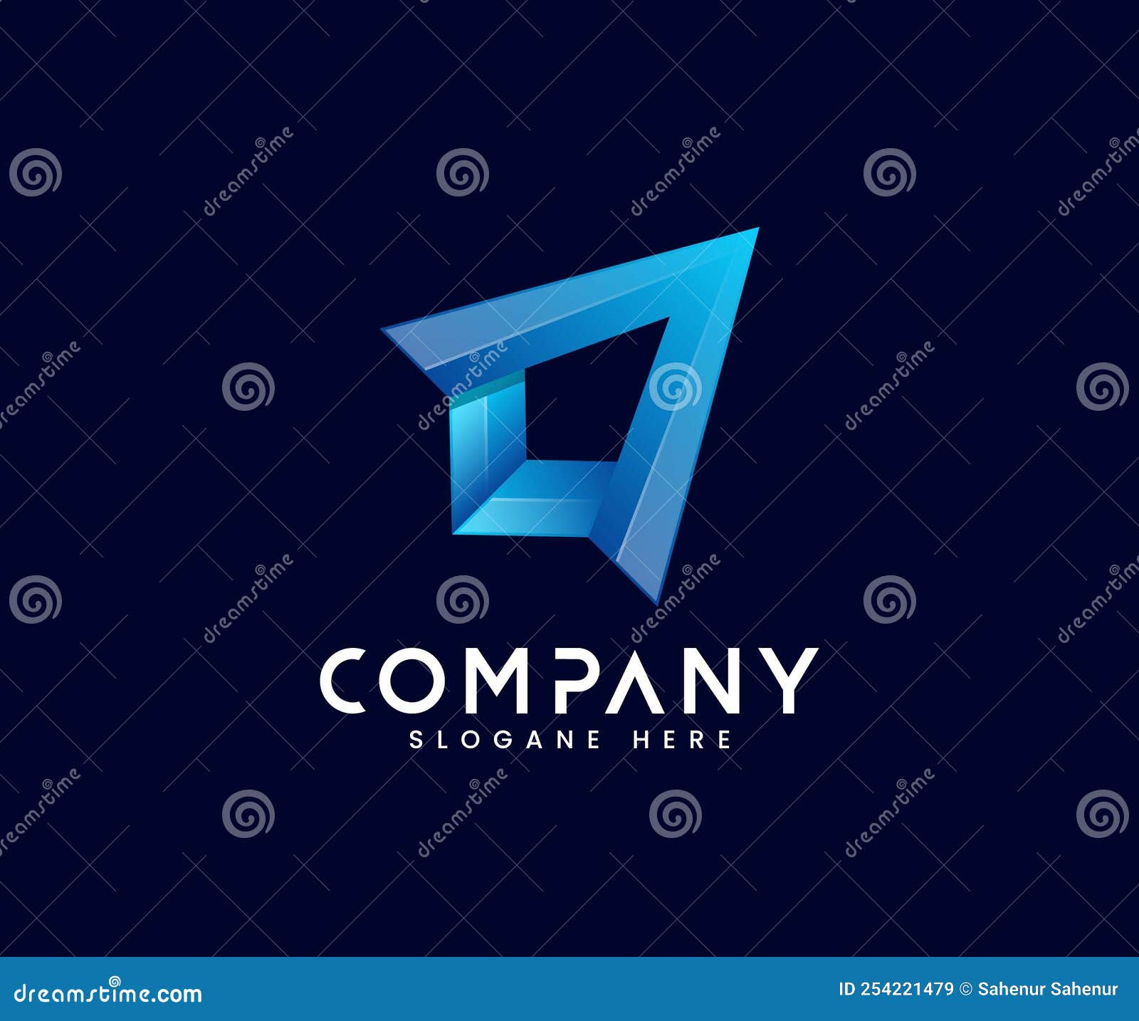 Abstract 3d Paper Plane Logo Design Stock Vector - Illustration of ...