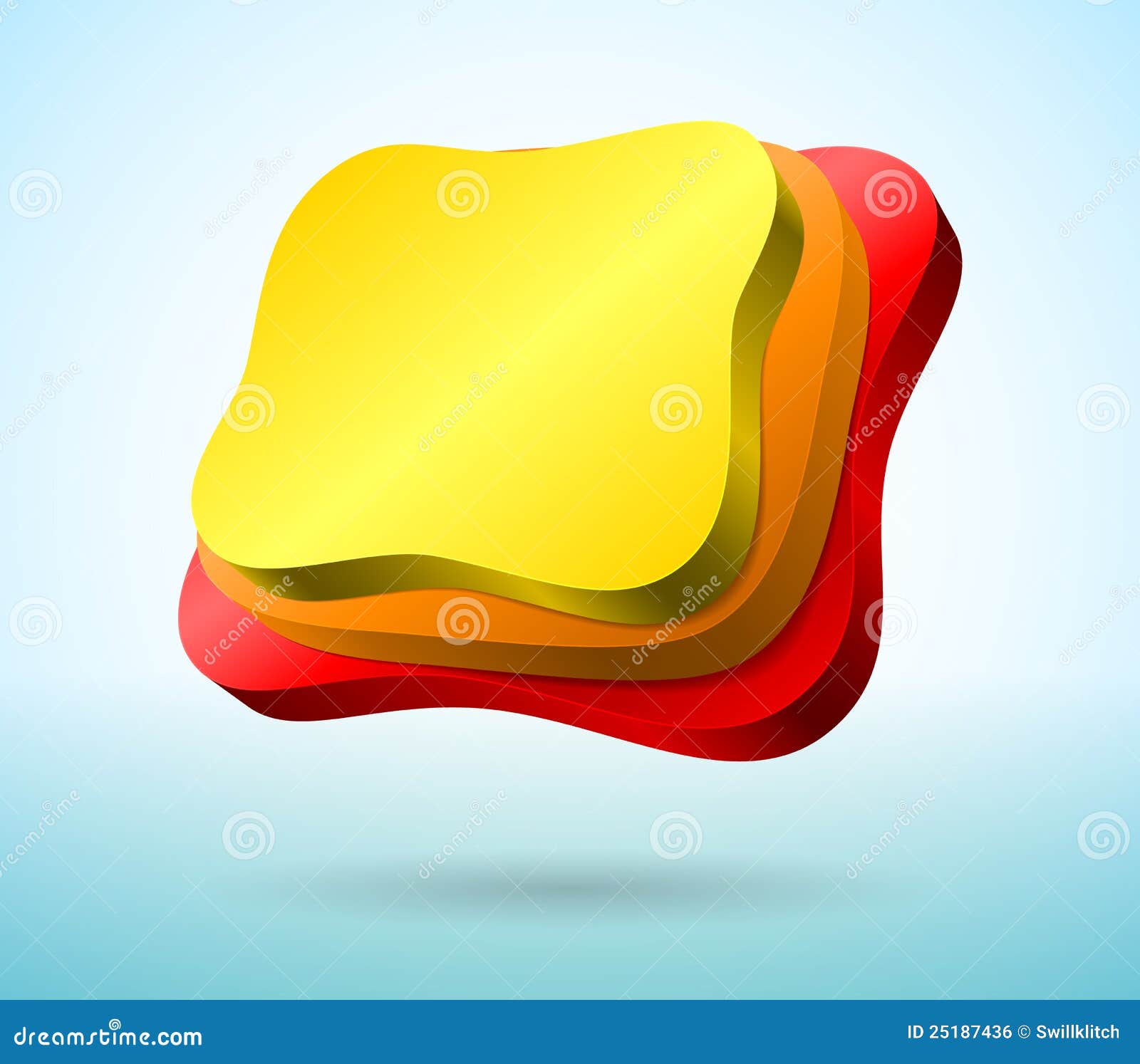 Abstract 3d plates stock vector. Illustration of message - 25187436