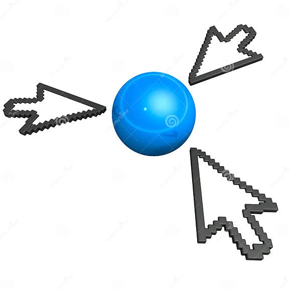 Abstract 3d pointers stock illustration. Illustration of glossy - 28474680