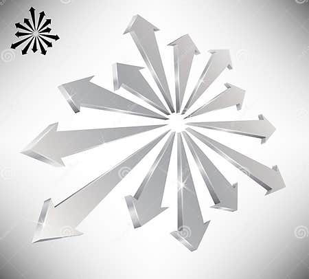 Abstract 3d Pointing Arrows Stock Vector - Illustration of arrow ...