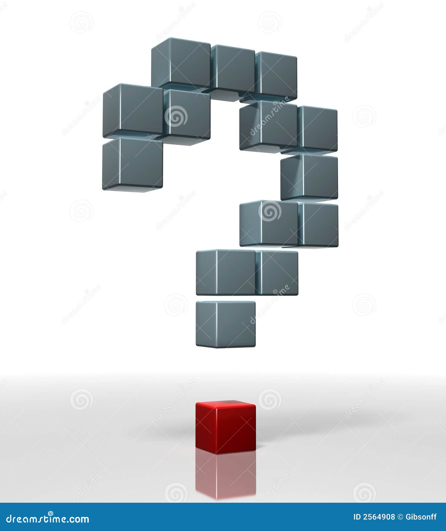 Abstract 3d question stock illustration. Illustration of crystal - 2564908