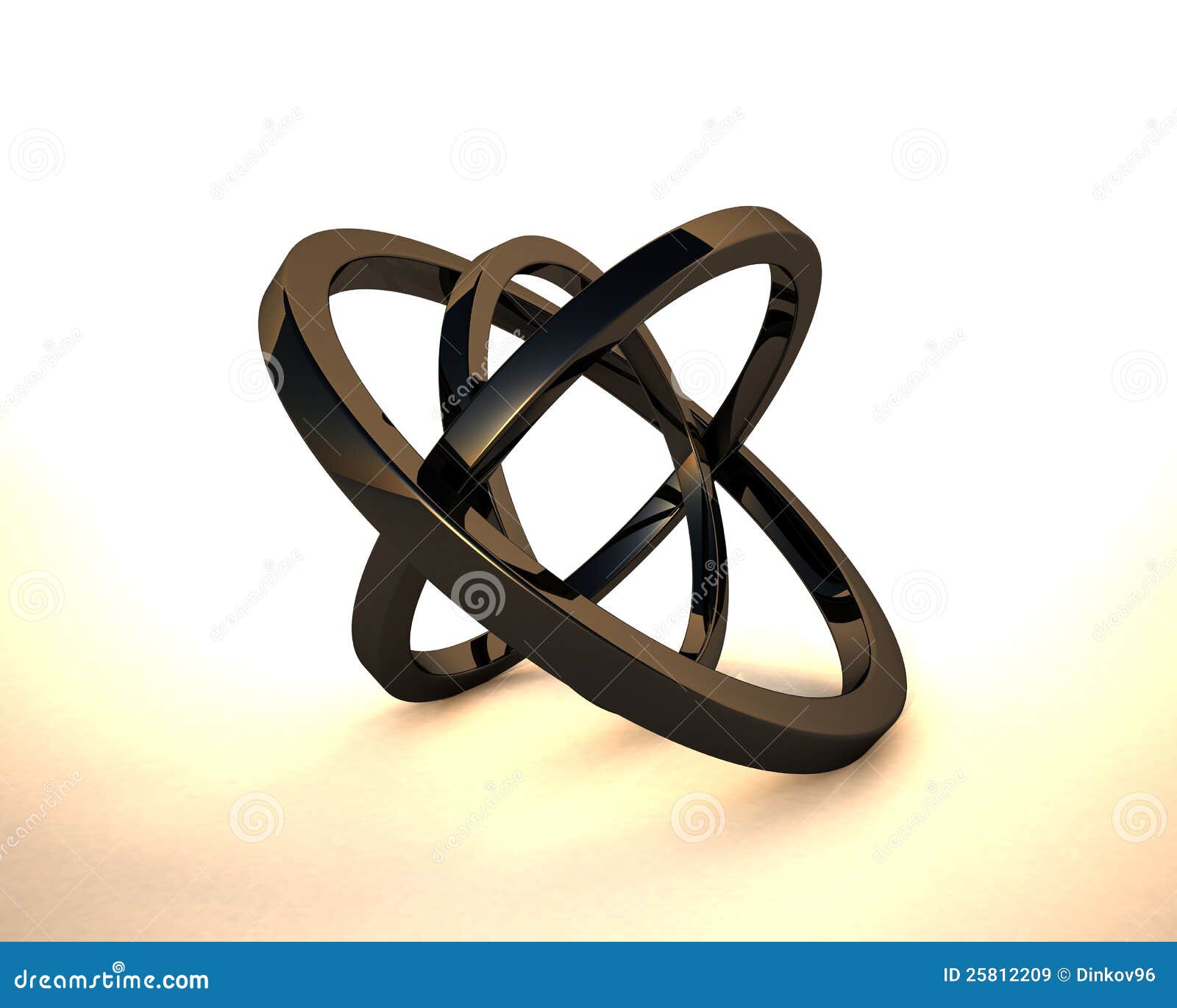 Abstract 3D rings stock illustration. Illustration of artistic - 25812209