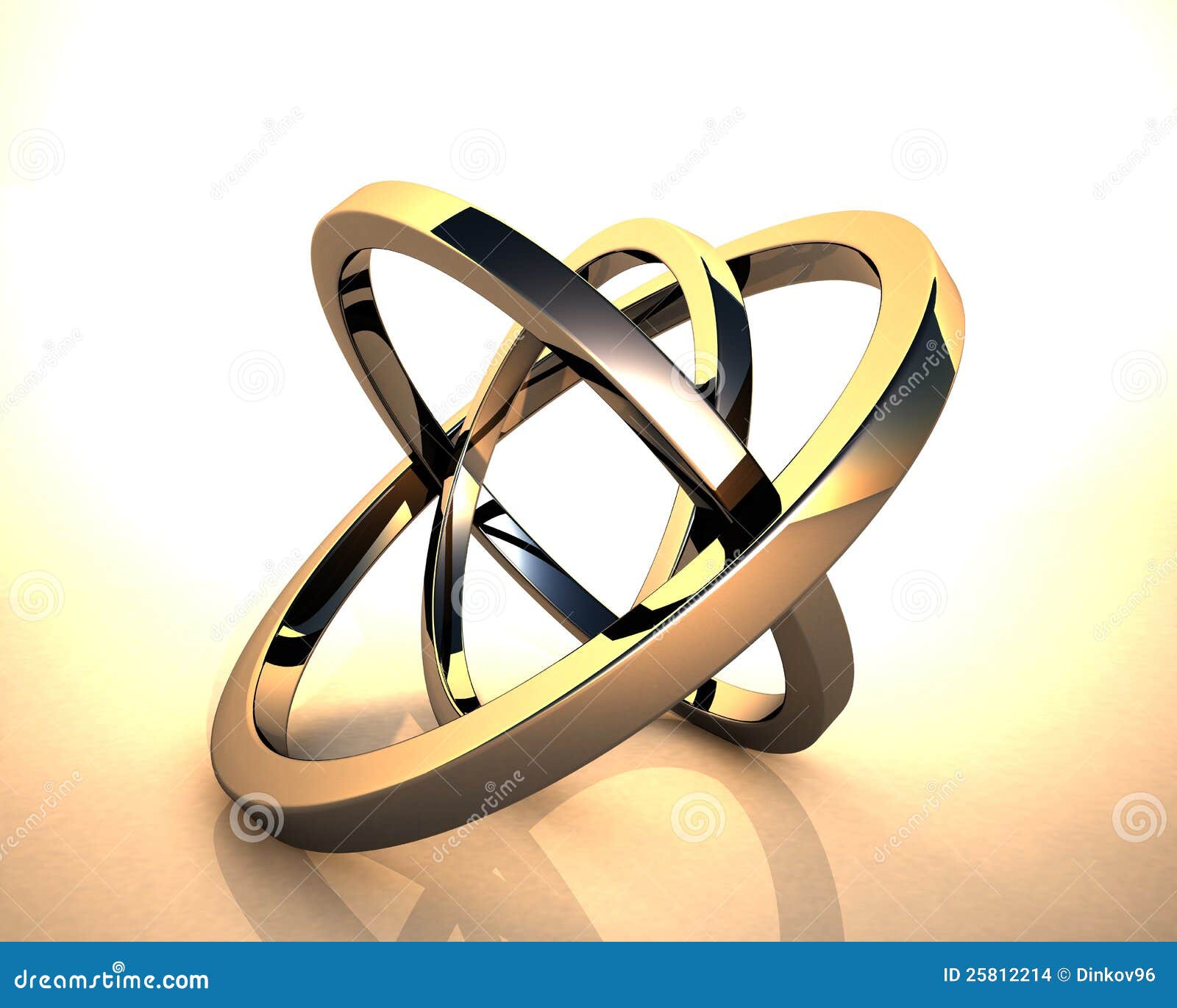 Abstract 3D rings stock illustration. Illustration of digital - 25812214