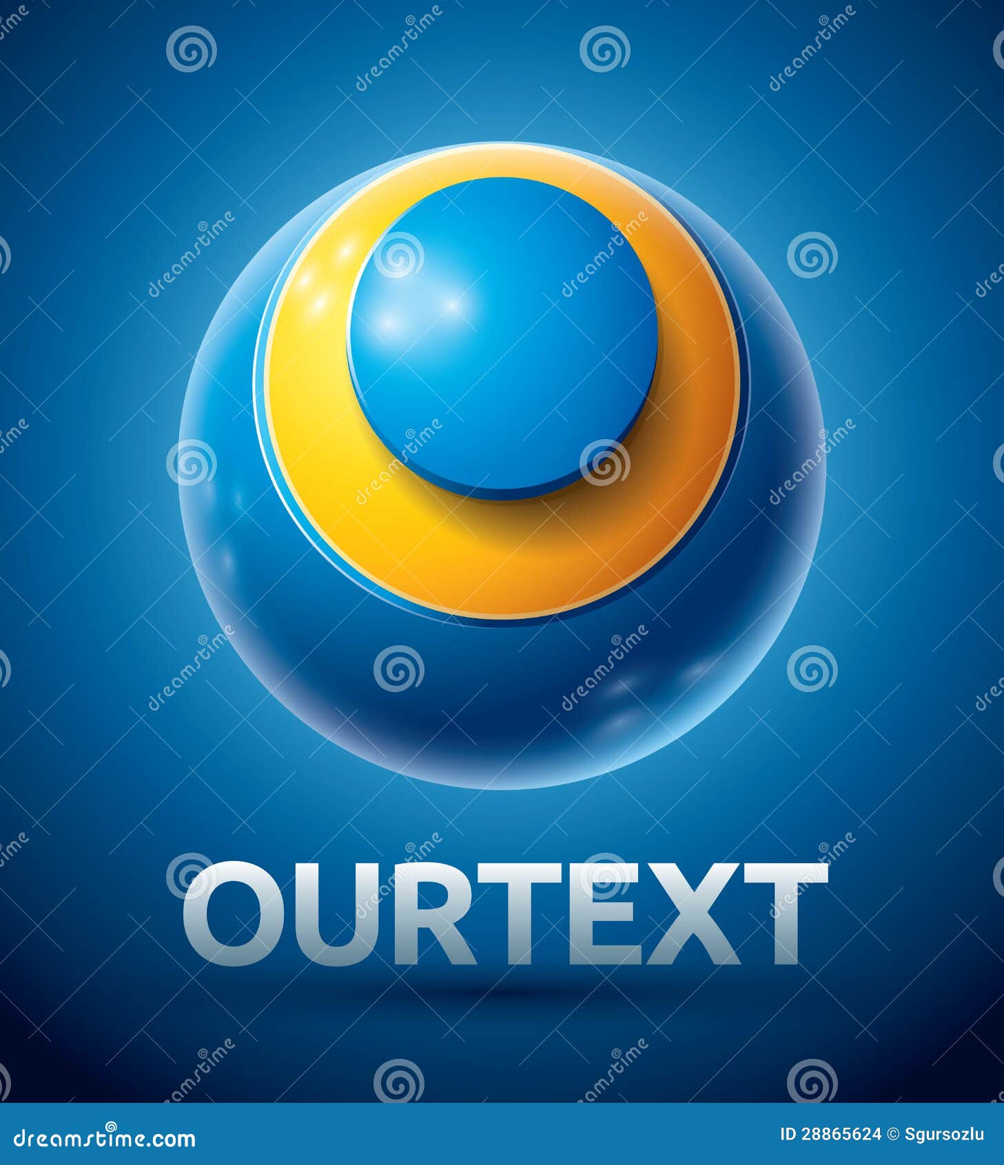 Abstract 3d sphere symbol stock vector. Illustration of scifi - 28865624