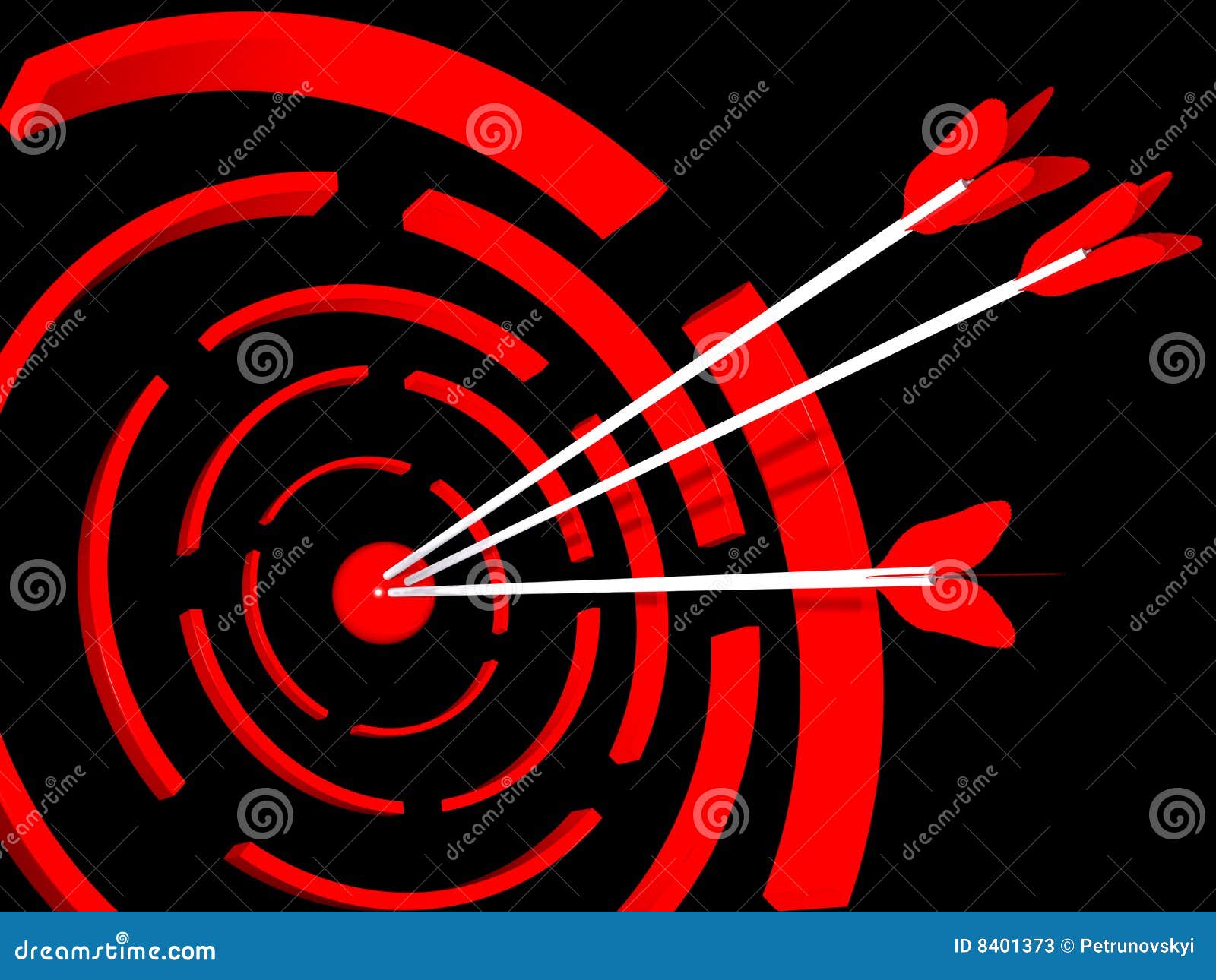 Abstract 3D a target stock illustration. Illustration of fortune - 8401373