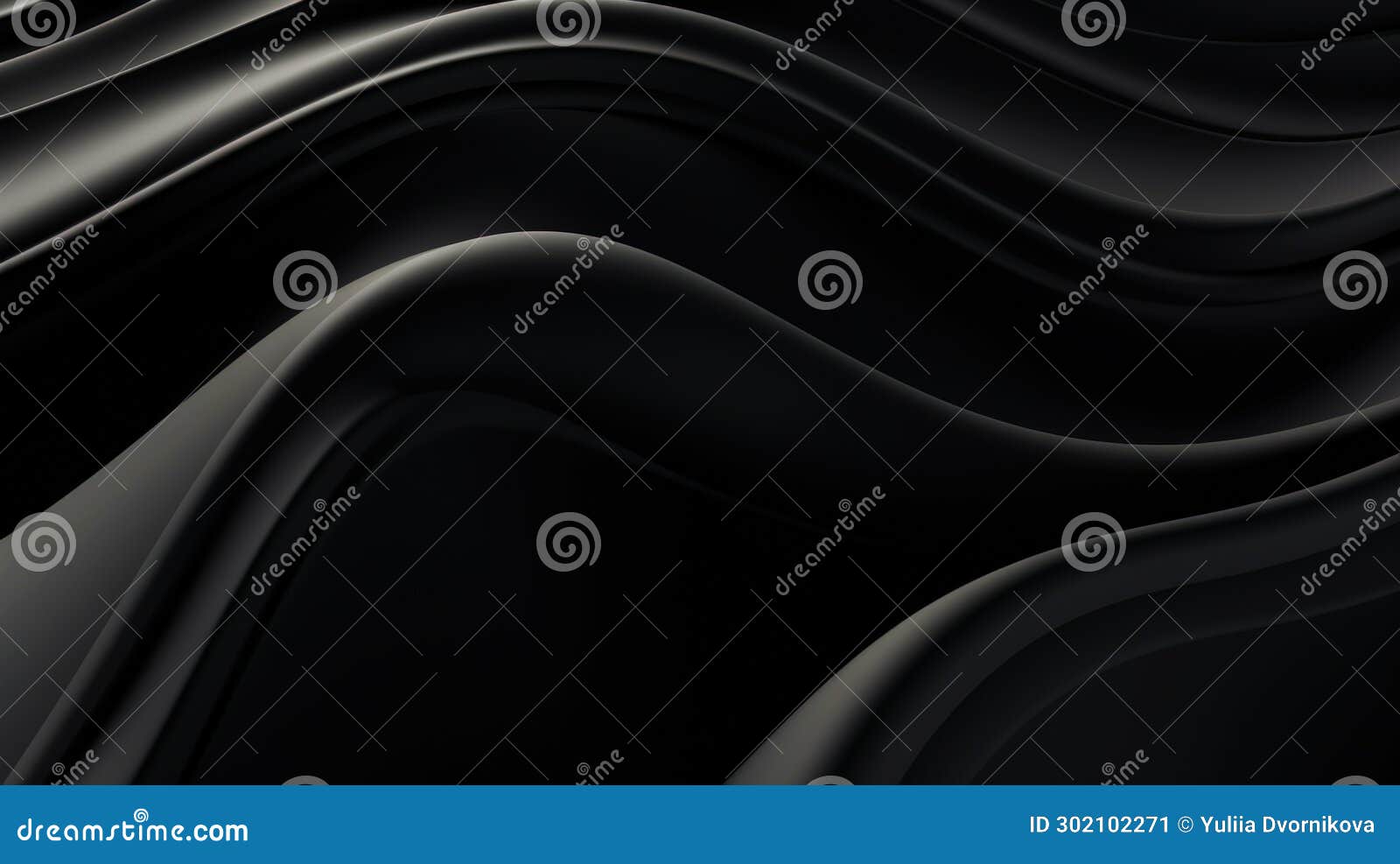 Abstract 3d Wavy Smooth Background. Dark Matte Colour Palette ...