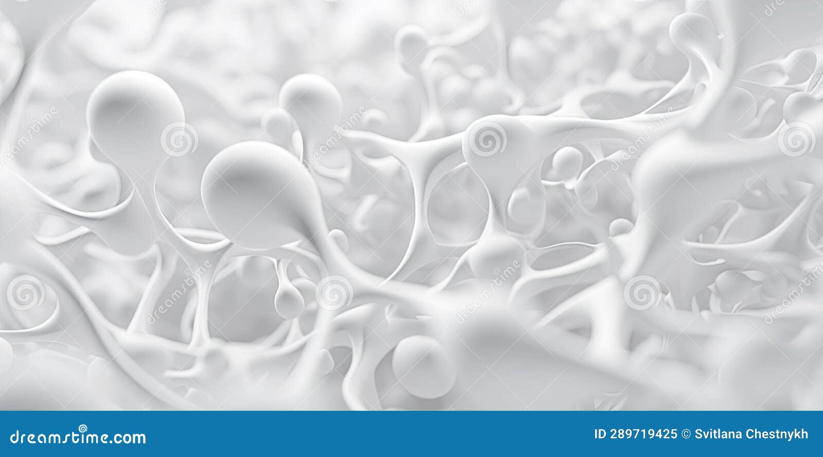 Abstract 3d White Background, Bio Shapes Pattern Texture. Stock ...