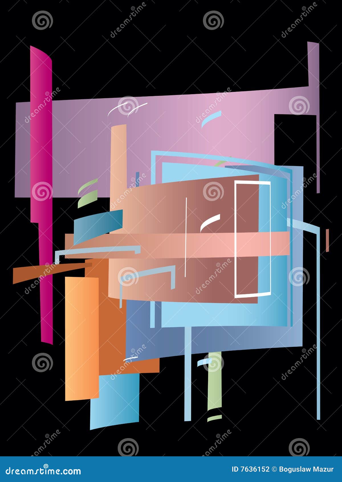 Abstract stock vector. Illustration of composition, curve - 7636152