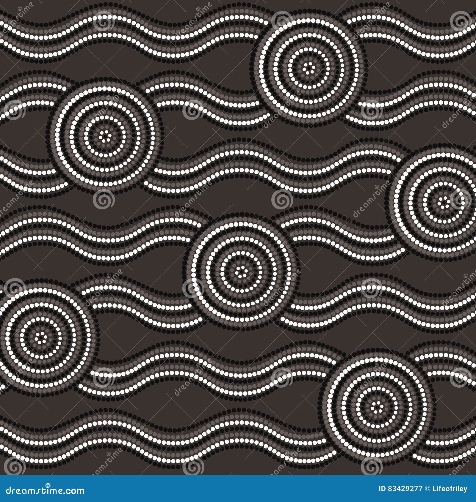 Abstract Aboriginal Line Painting Stock Illustration - Illustration of ...