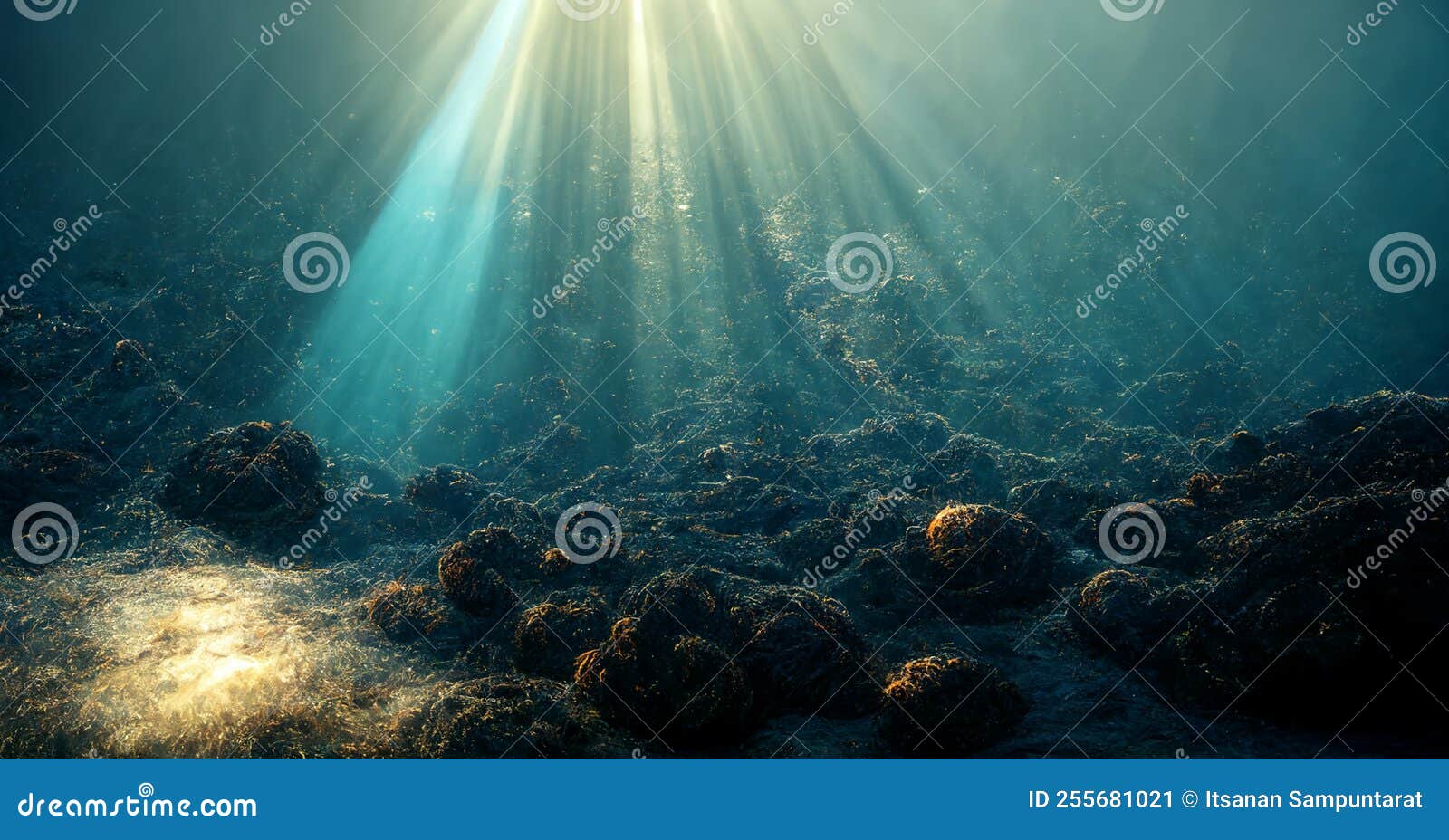 Abstract Abyss Under Sea Background Stock Photography | CartoonDealer ...