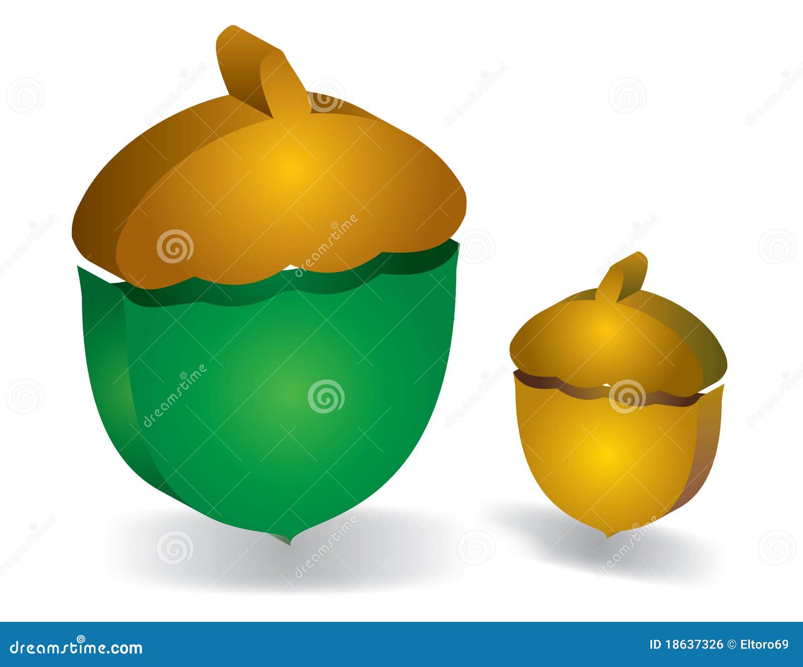 Abstract acorn stock vector. Illustration of fruit, acorns - 18637326