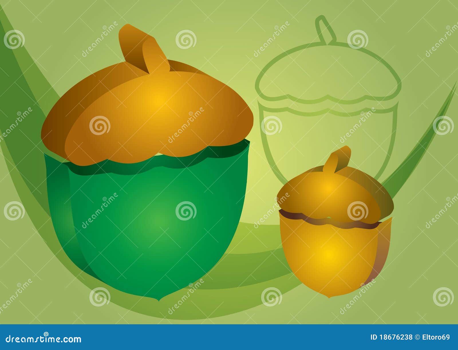 Abstract acorn stock vector. Illustration of green, nature - 18676238