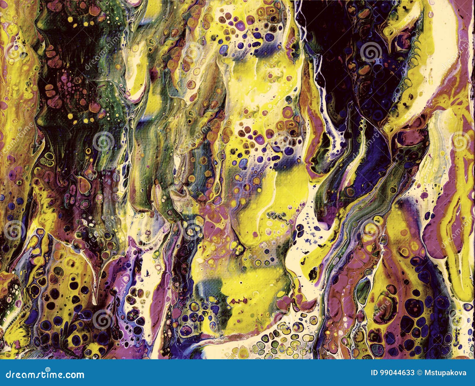 Abstract Acrilic Painting with Color Cells Stock Illustration ...