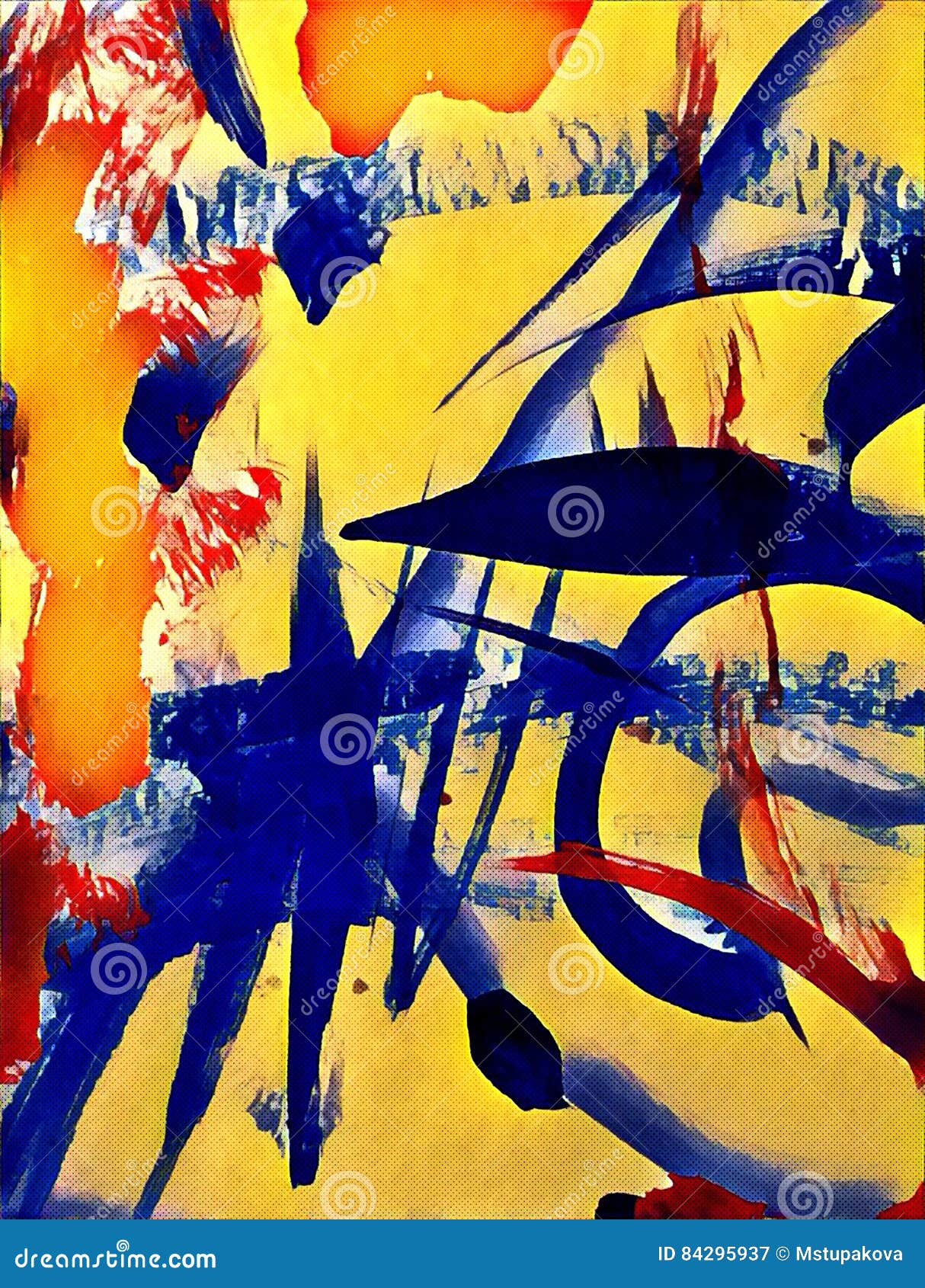 Abstract Acrilic Painting Stylized Prizma Filter Stock Image ...