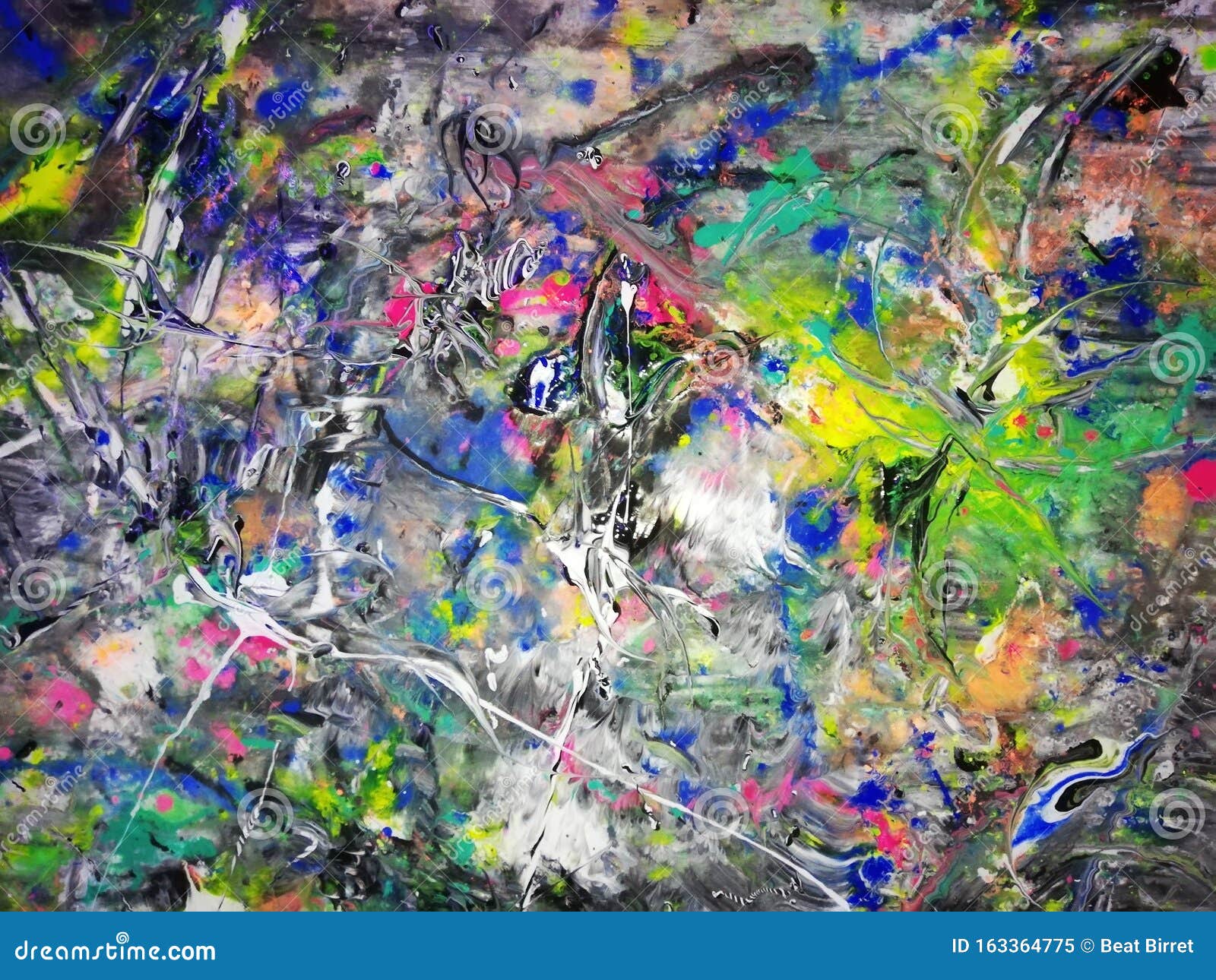 Abstract, Acryl Actionpainting, Art, Hand Stock Image - Image of hand ...