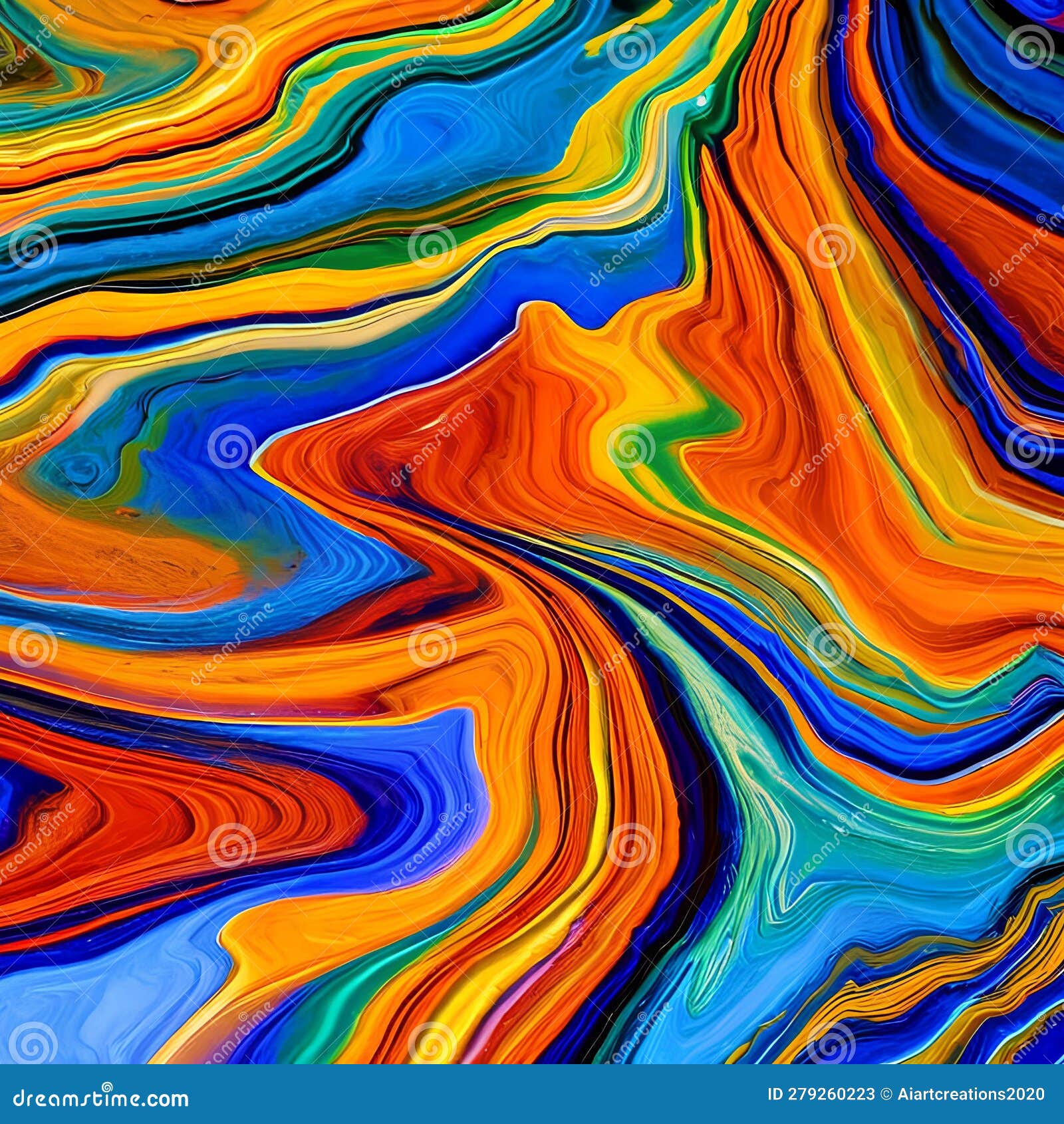 1119 Abstract Acrylic Pouring: an Artistic and Expressive Background ...