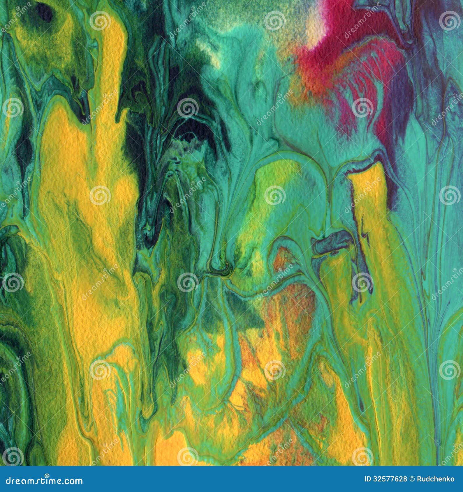 Abstract Acrylic Painting. Water Splashes. Royalty-Free Stock ...