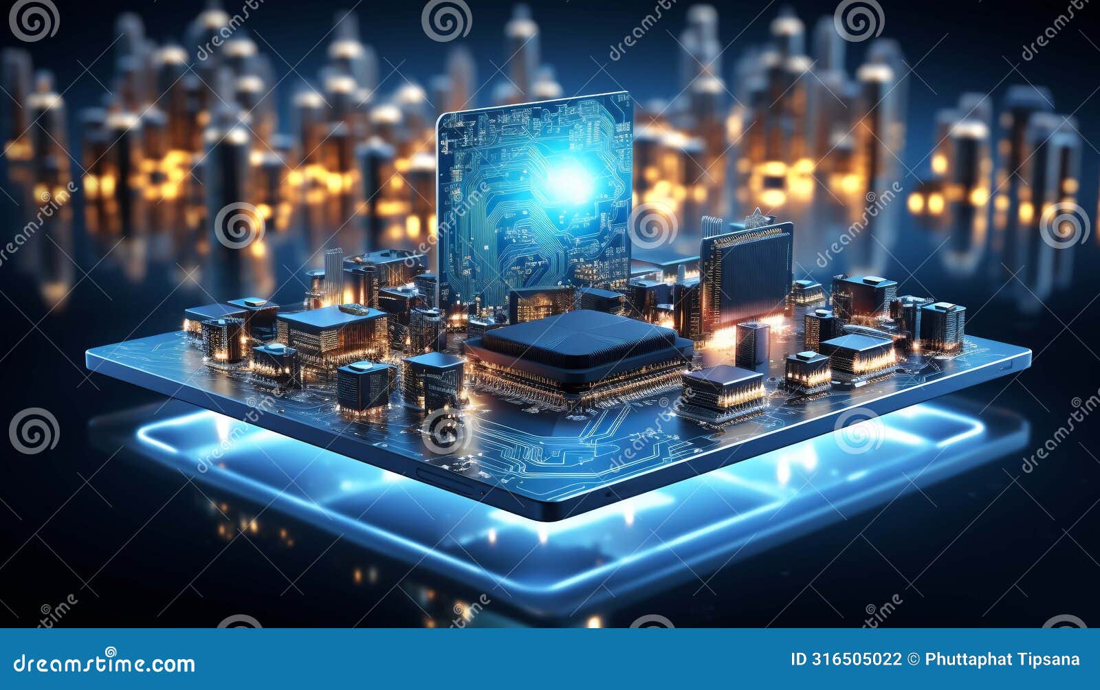 Abstract Advanced Micro Quantum Computer Communication Concept ...