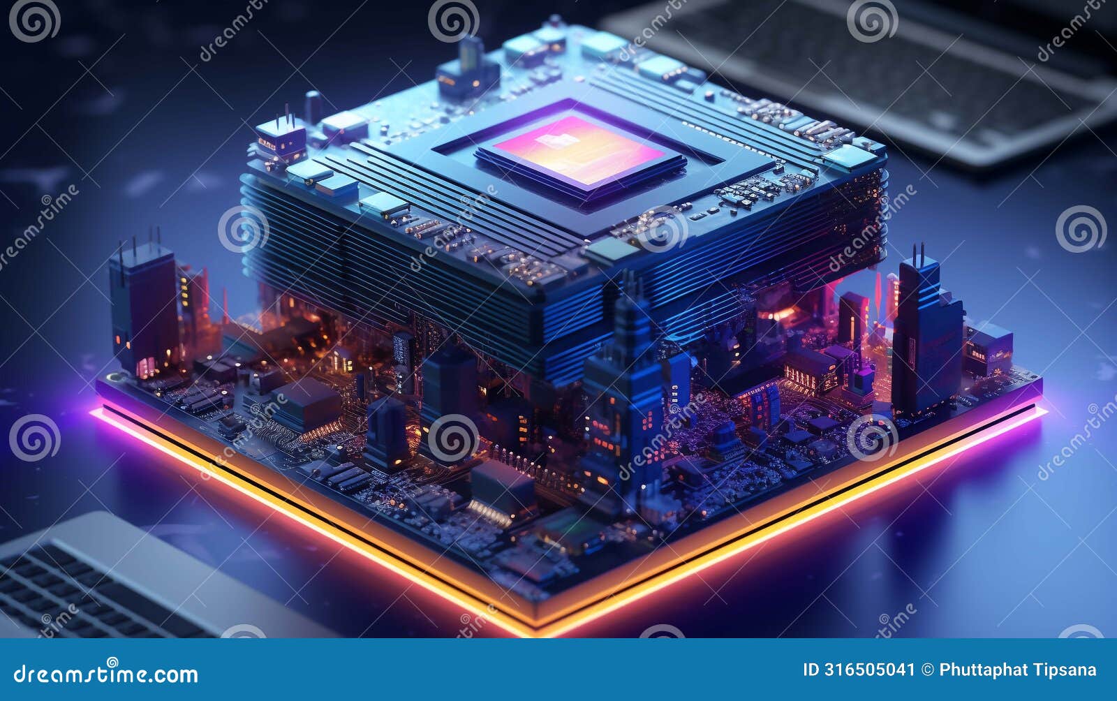 Abstract Advanced Micro Quantum Computer Communication Concept ...