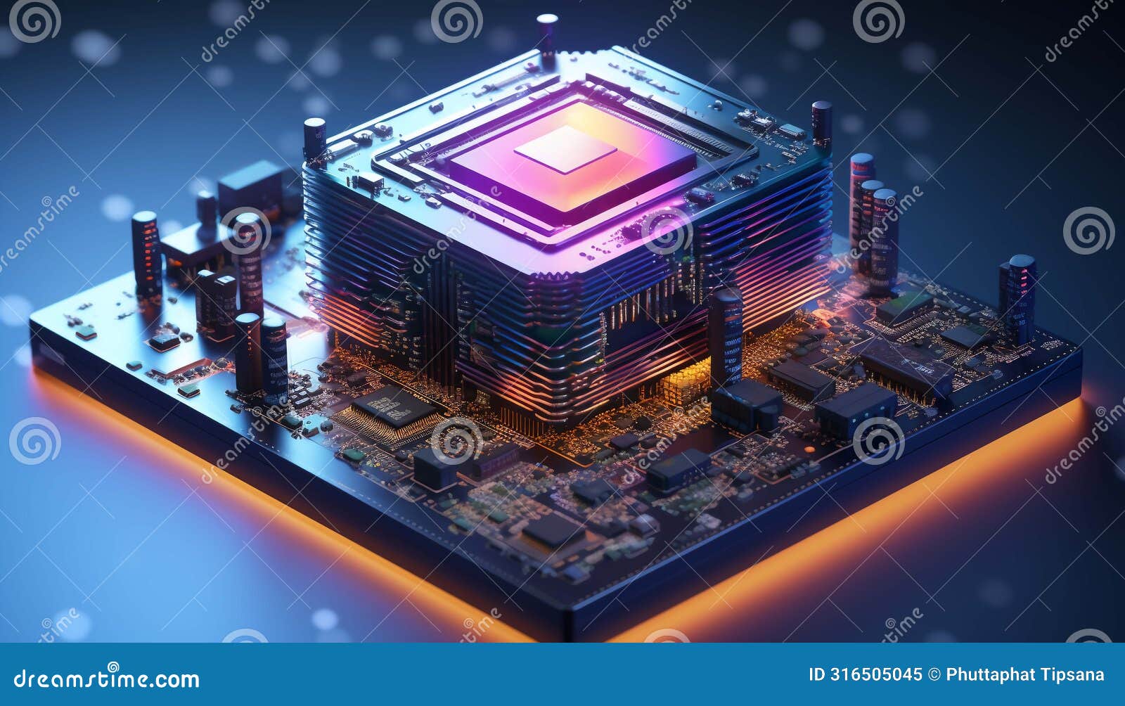 Abstract Advanced Micro Quantum Computer Communication Concept ...