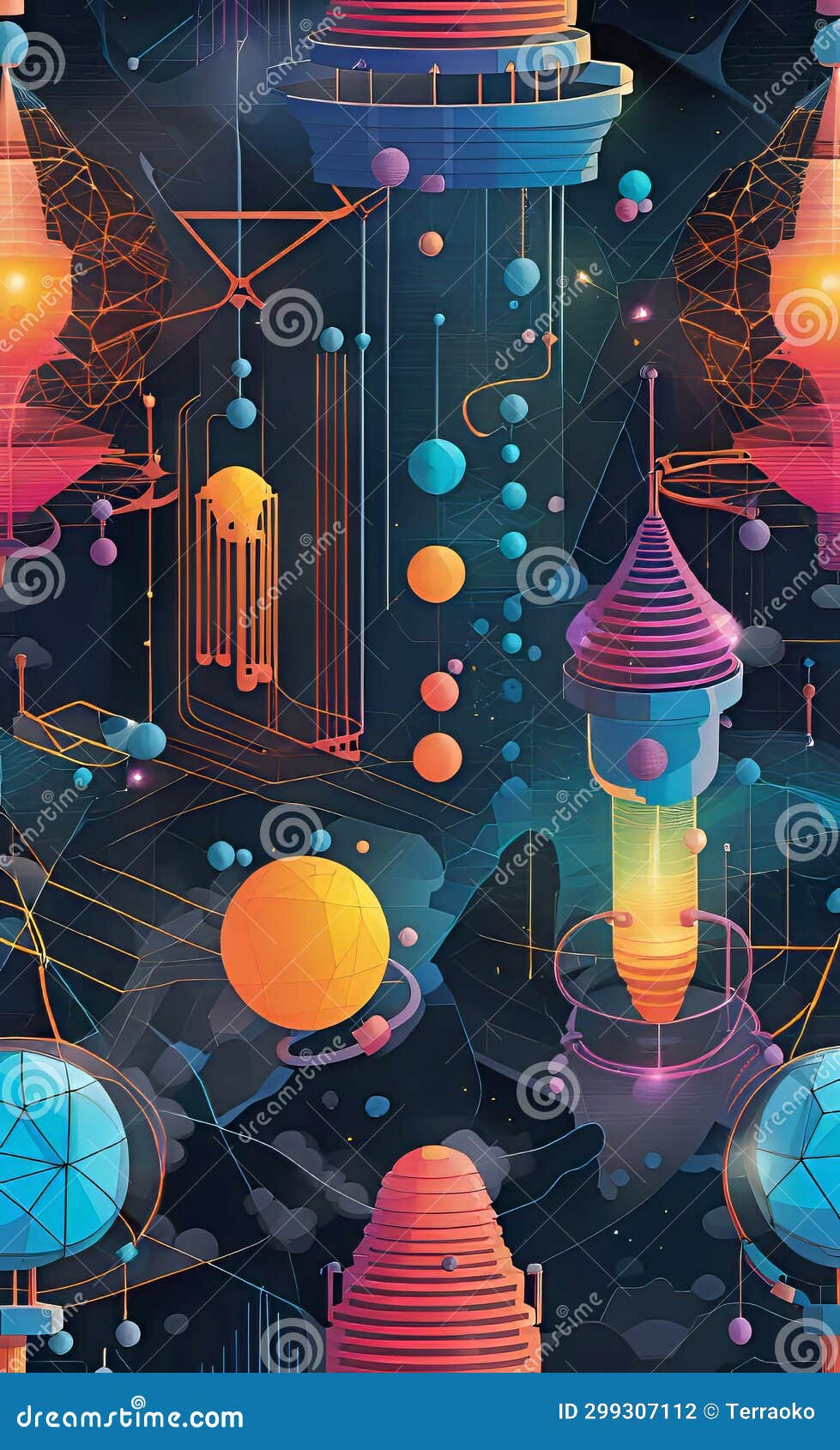 Abstract Advanced Technology, Research and New Discoveries in Science ...