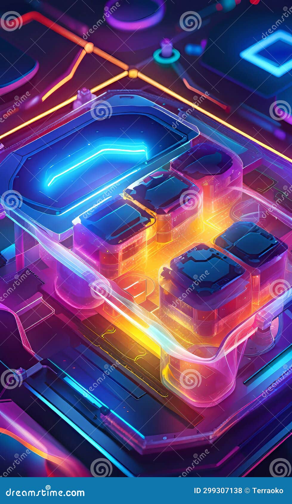 Abstract Advanced Technology, Research and New Discoveries in Science ...