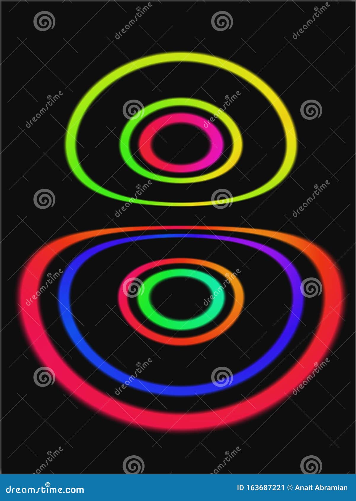 Abstract Advertising, Multicolored Distorted Circle Background ...