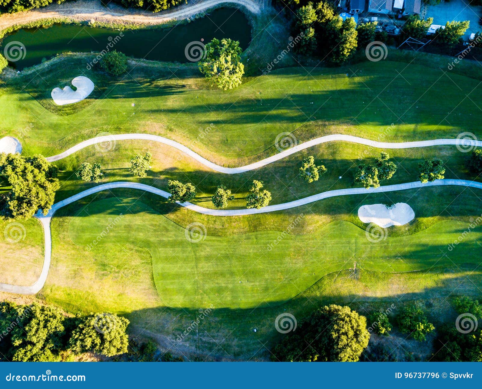 Abstract Aerial Photo of Golf Course Stock Photo - Image of travel ...