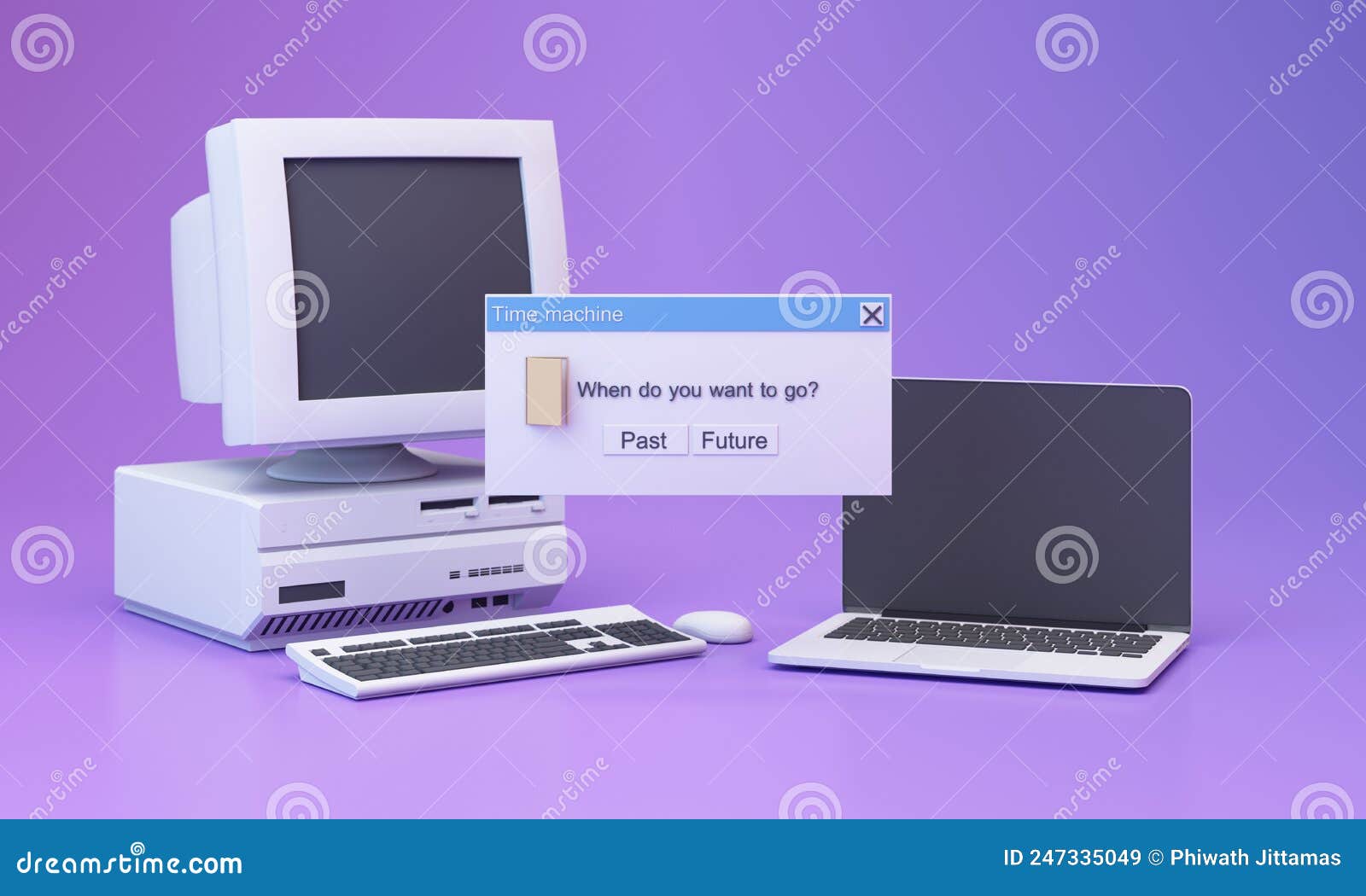 Abstract Aesthetic Background with 90s Style System Message Windows ...