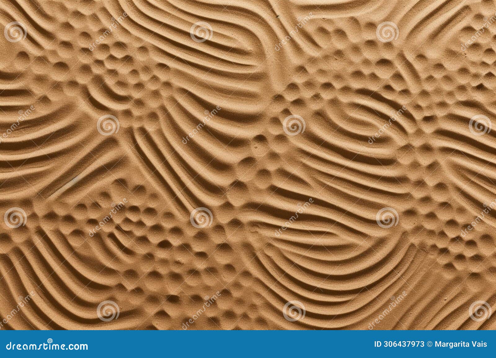 Abstract Aesthetic Wavy Pattern on Sand Top View, Sand Ripples ...
