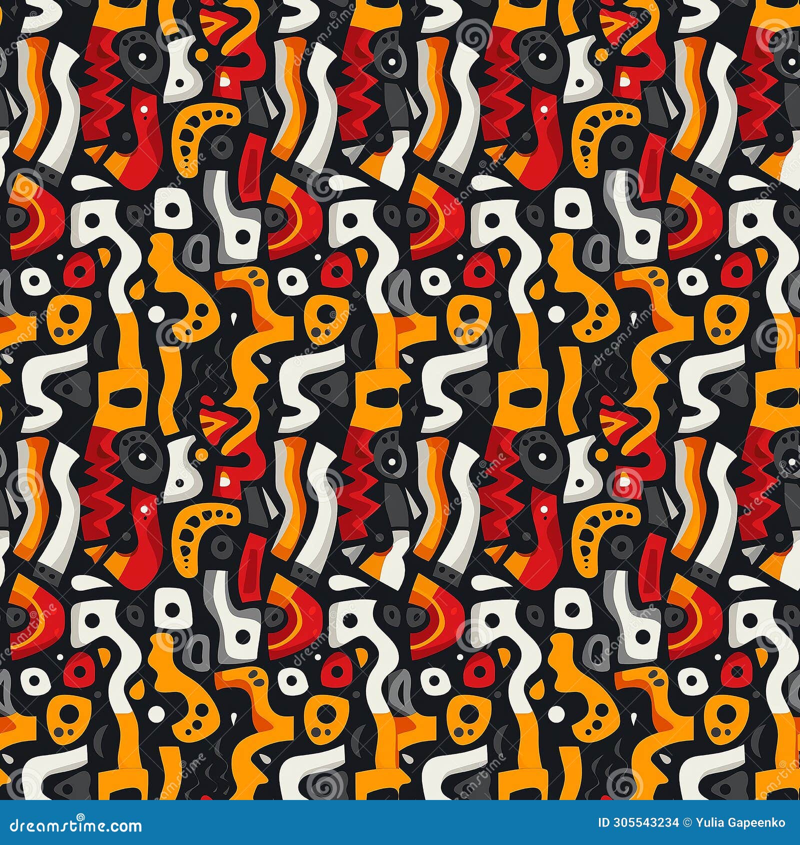 Abstract African Background Seamless Pattern Stock Illustration ...