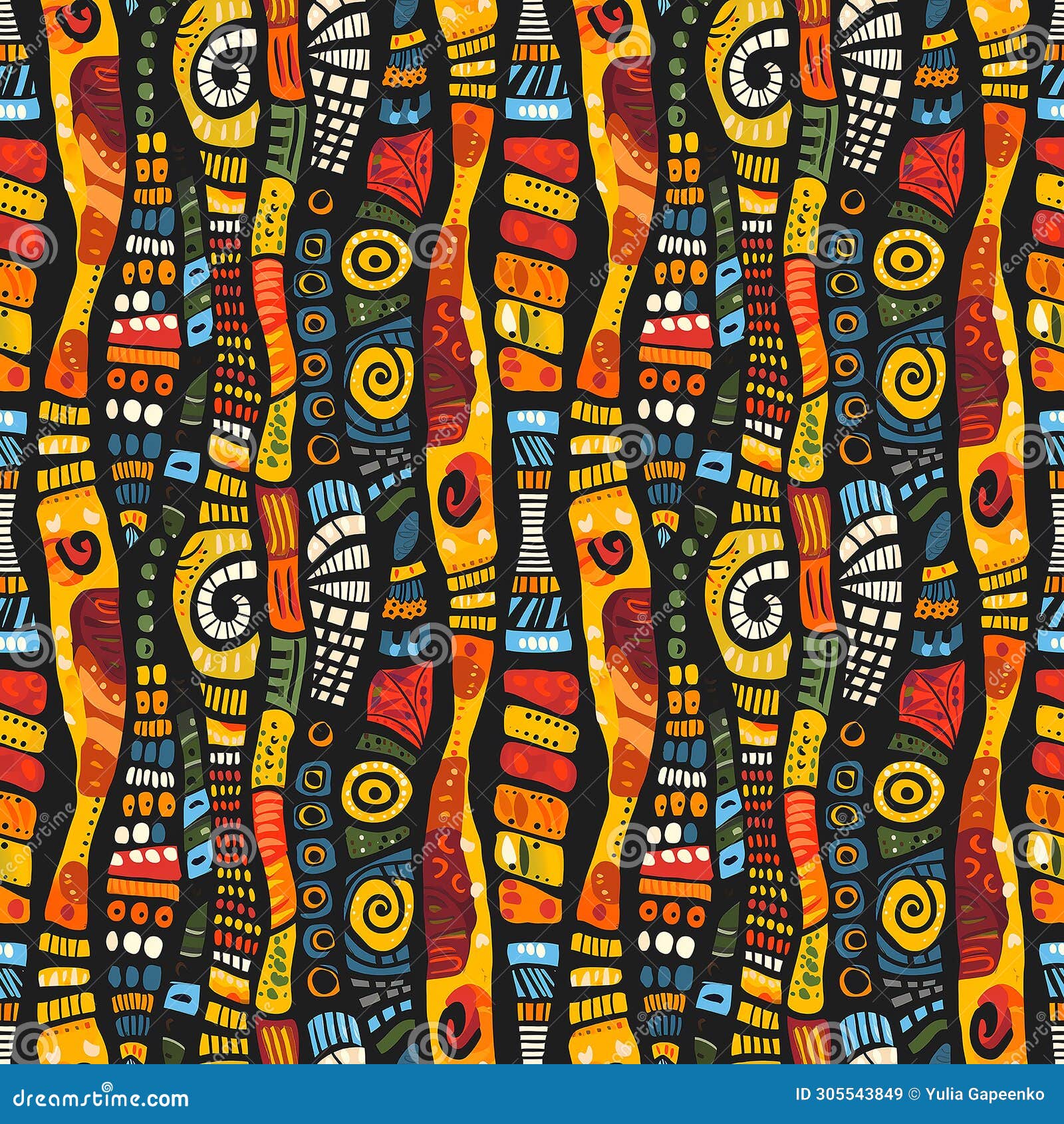Abstract African Background Seamless Pattern Stock Image - Image of ...