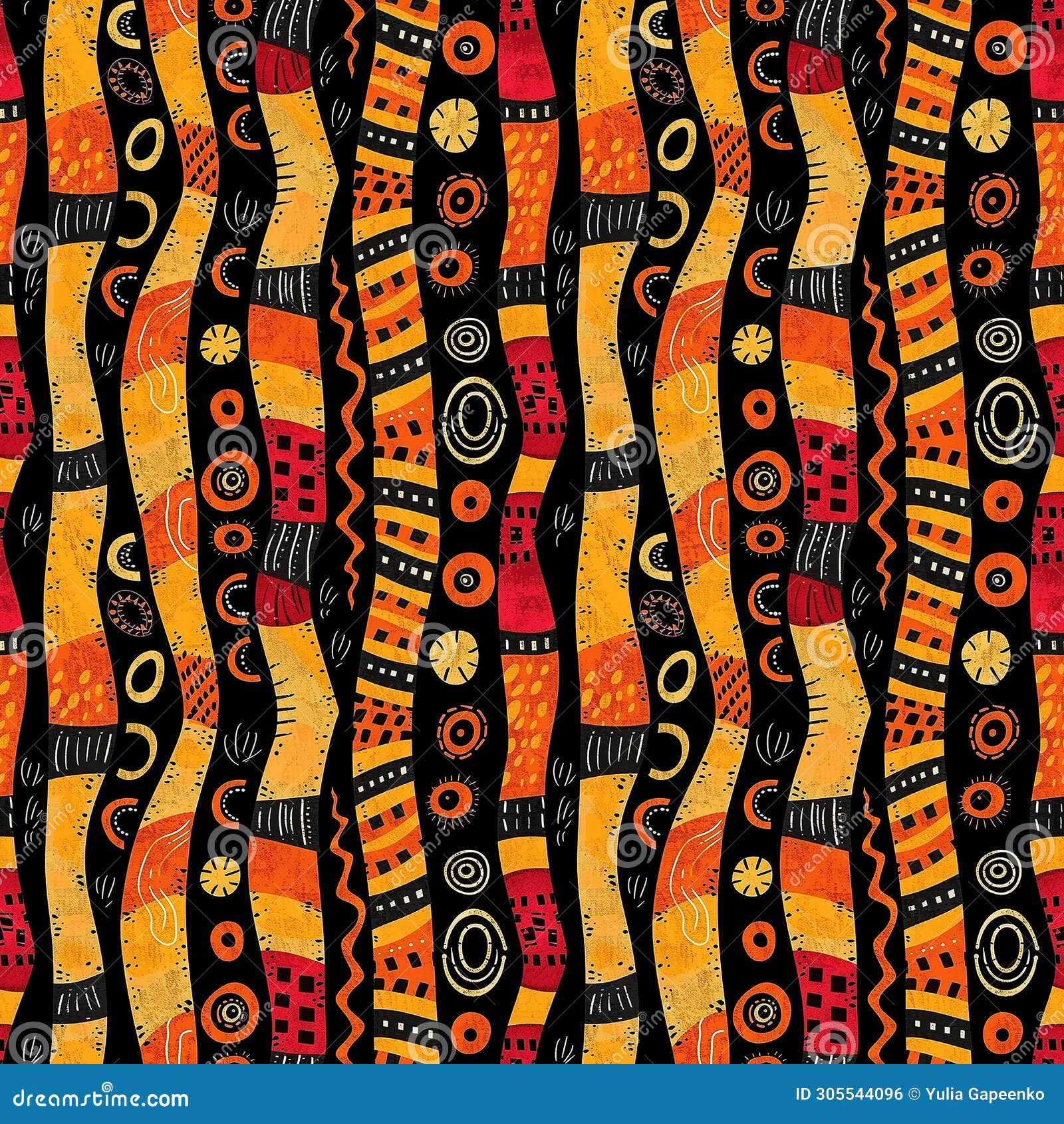 Abstract African Background Seamless Pattern Stock Illustration ...