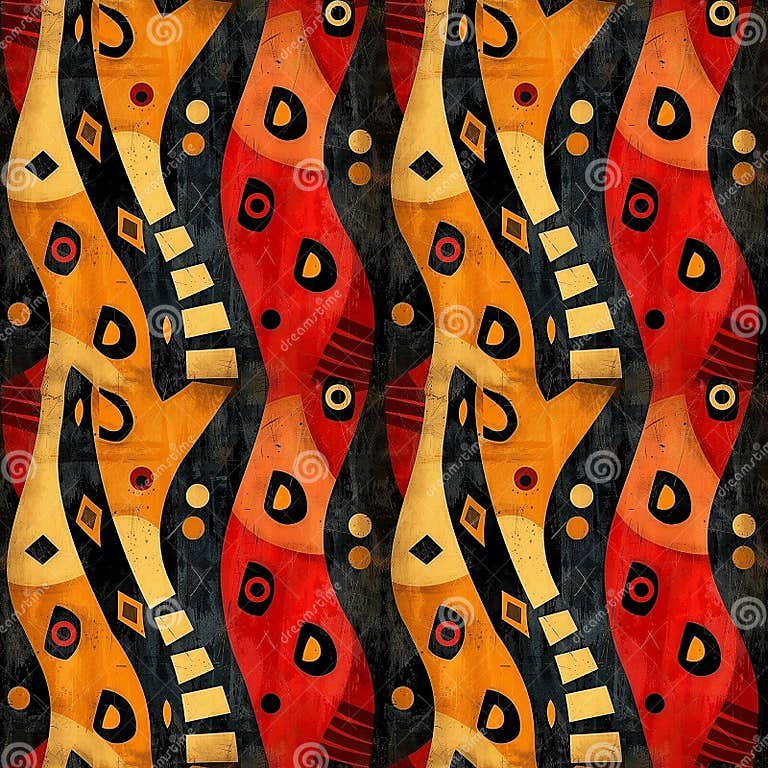 Abstract African Background Seamless Pattern Stock Image - Image of ...