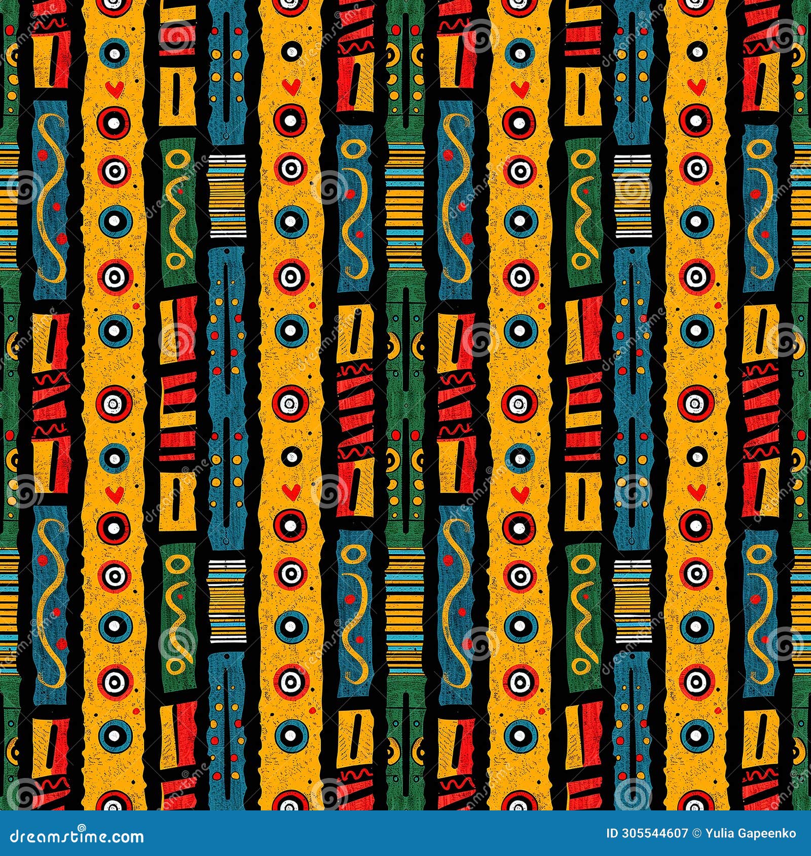Abstract African Background Seamless Pattern Stock Image - Image of ...