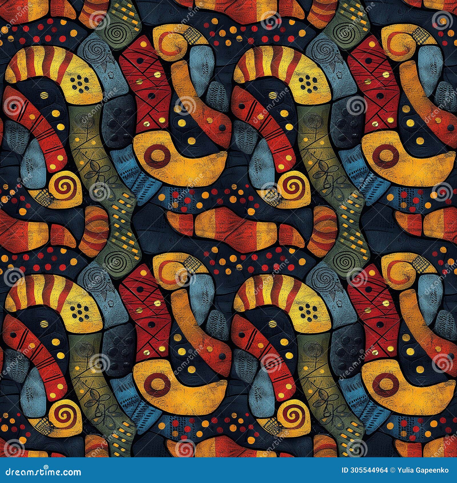 Abstract African Background Seamless Pattern Stock Photo - Image of ...