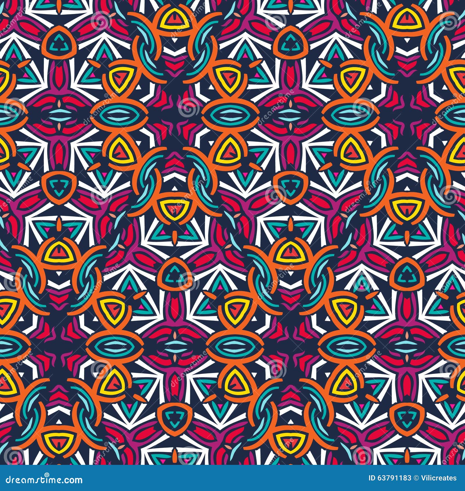 Abstract African Seamless Pattern Stock Illustration - Illustration of ...