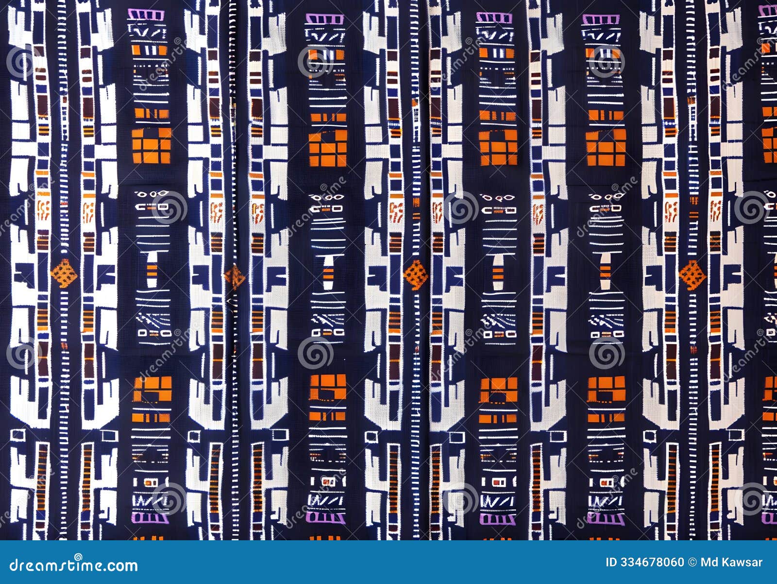 Abstract African Tribal Ndebele Fabric Pattern Stock Illustration ...