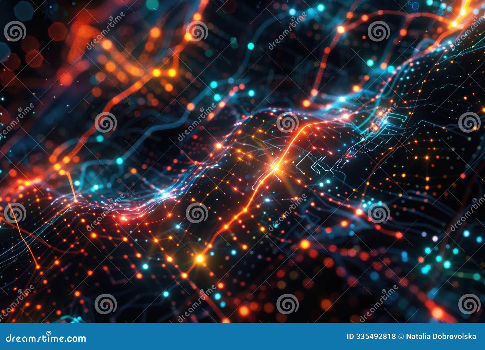 Abstract AI Algorithm Background with Futuristic Neural Networks and ... Abstract AI Algorithm Background with Futuristic Neural Networks and ...