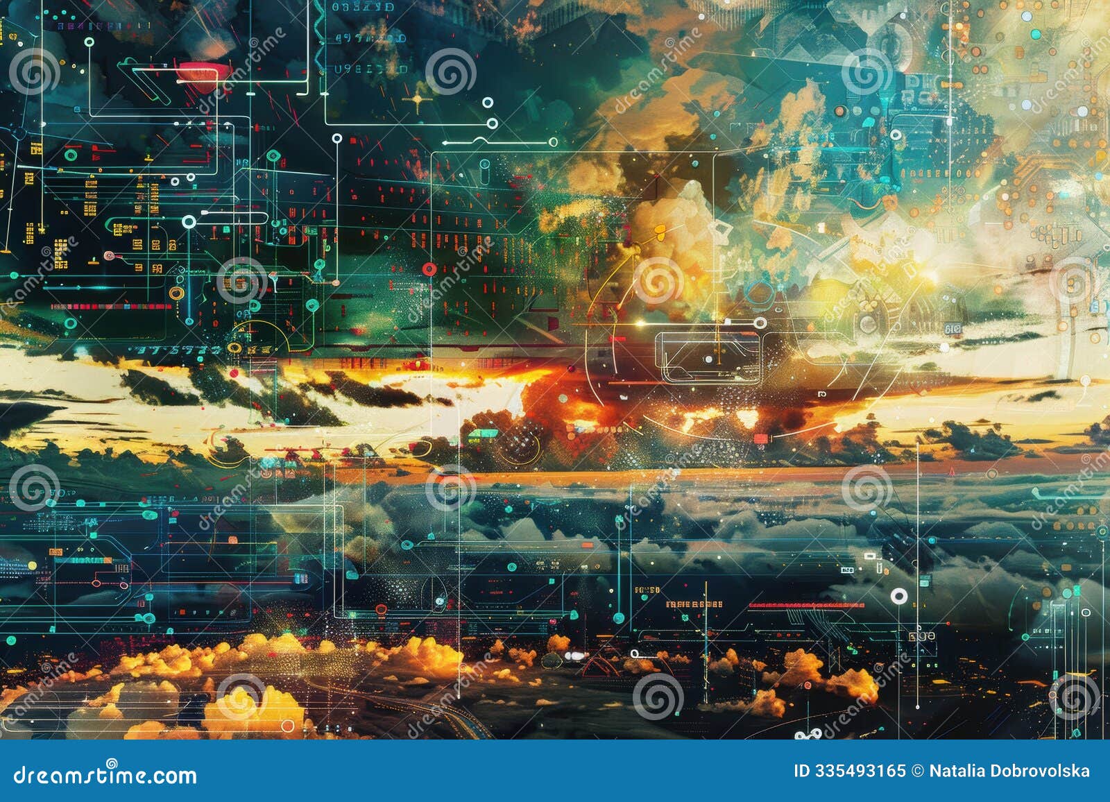 Abstract AI Algorithm Background with Futuristic Neural Networks and ... Abstract AI Algorithm Background with Futuristic Neural Networks and ...