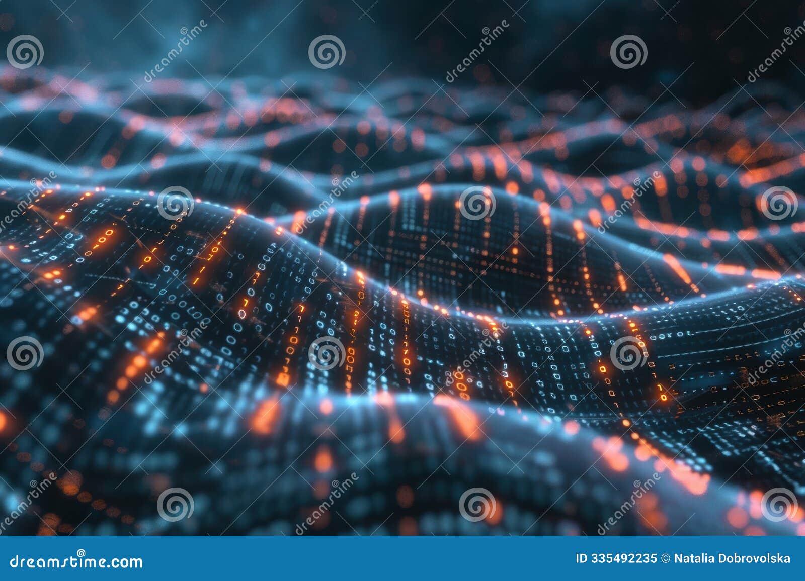 Abstract Ai Algorithm Background With Neural Networks Data And
