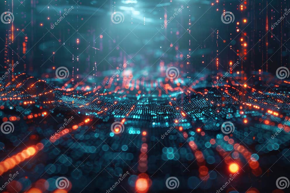 Abstract AI Algorithm Background with Neural Networks, Data, and ...