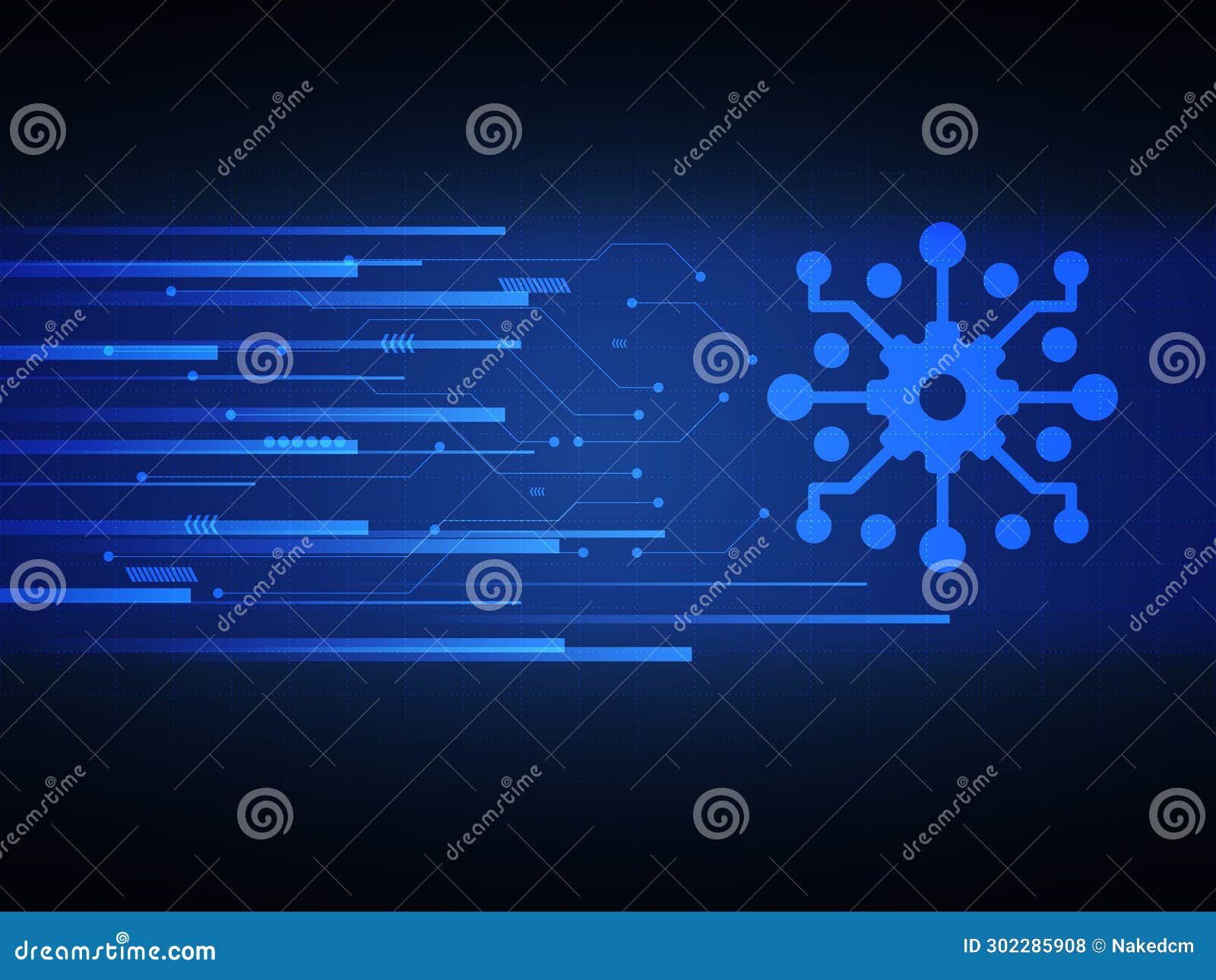 Abstract Ai Artificial Intelligence Blue Data Future Futuristic Circuit ...