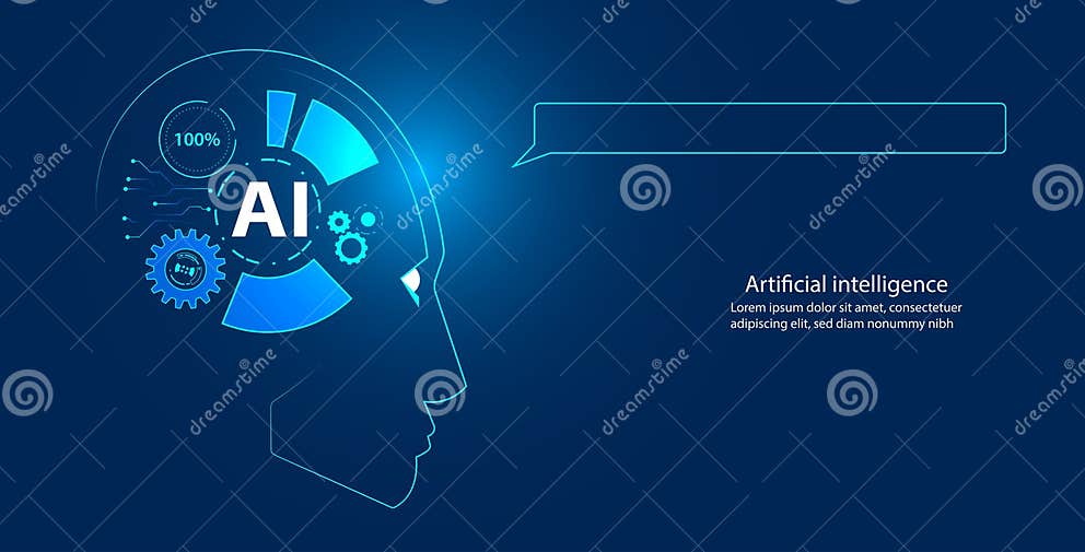 Abstract AI. Artificial Intelligence Concept. Using AI To Solve Problems. Asking Questions To AI ...