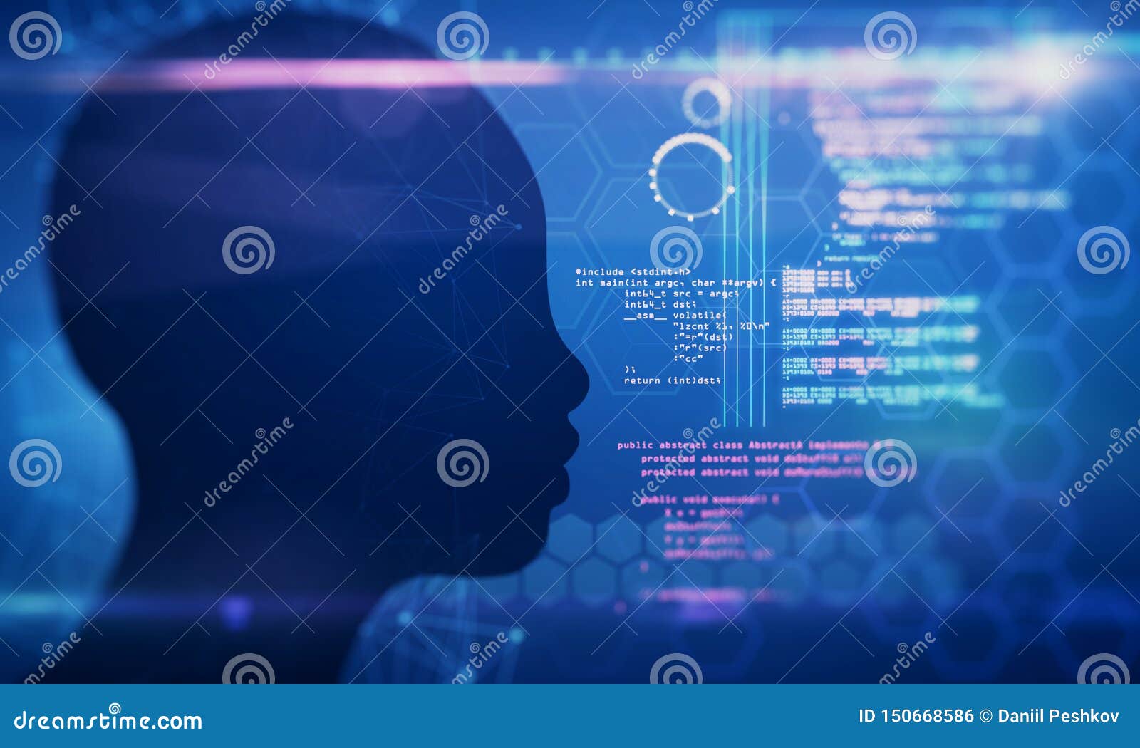 Abstract AI backdrop stock illustration. Illustration of concept ...