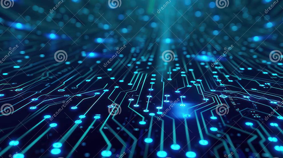 Abstract AI Background with Binary Code Stock Illustration ...