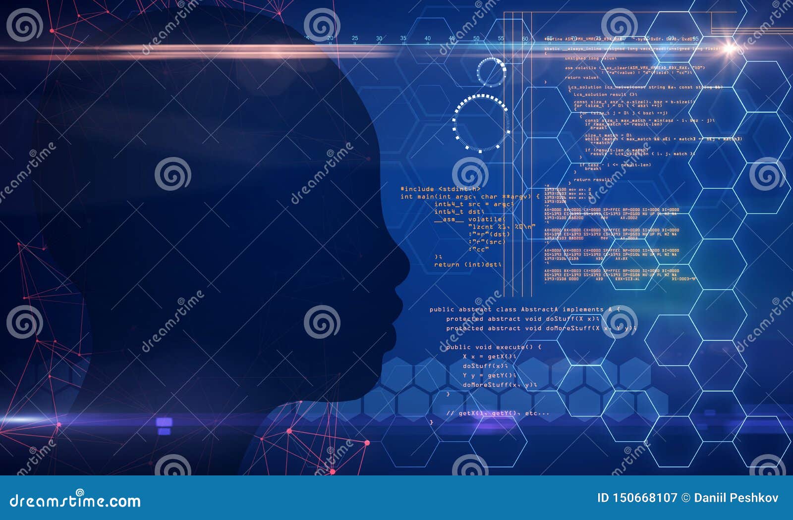 Abstract AI background stock illustration. Illustration of dark - 150668107