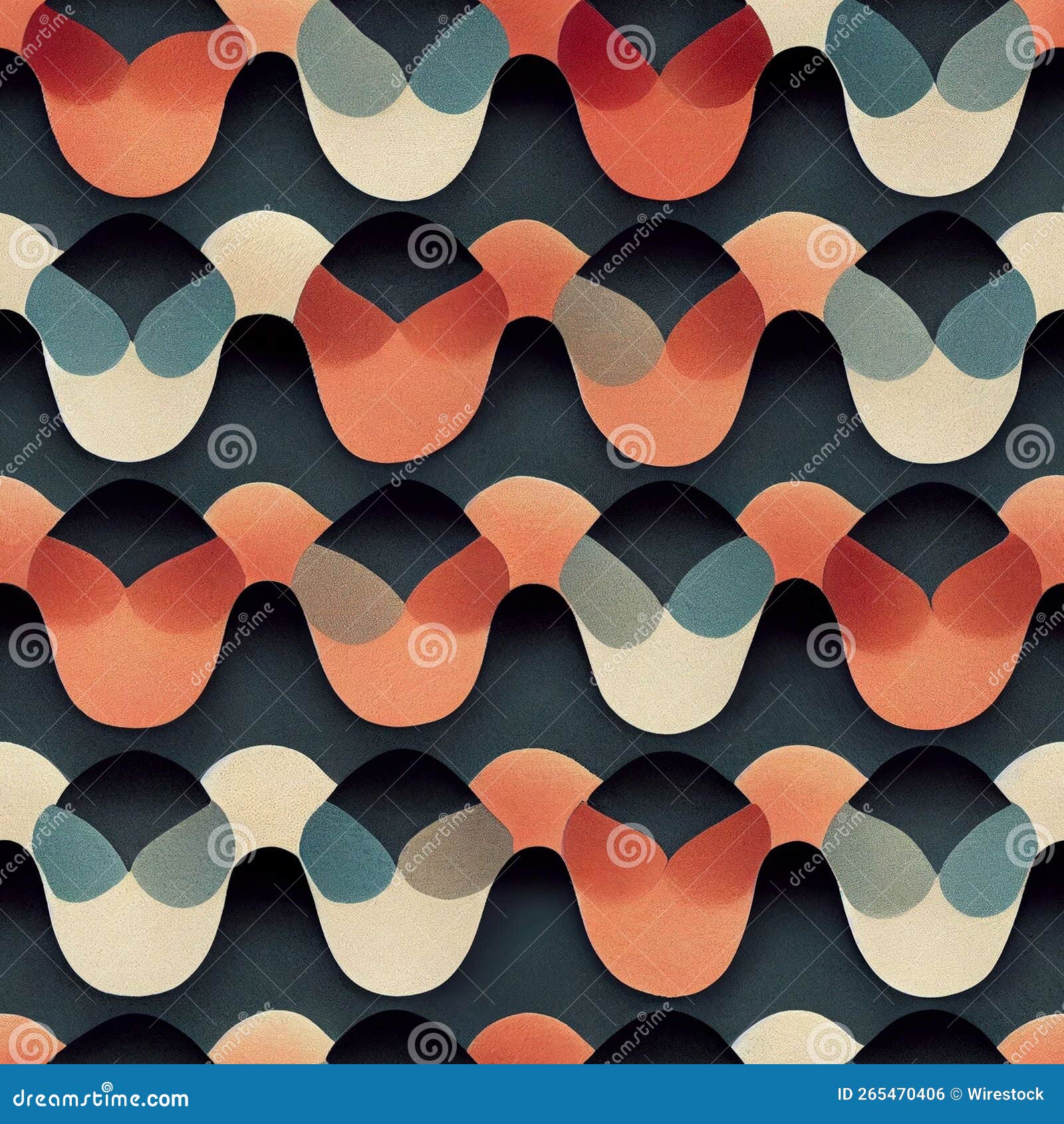 Abstract AI Generated Illustration of Seamless Pattern Background Stock ...